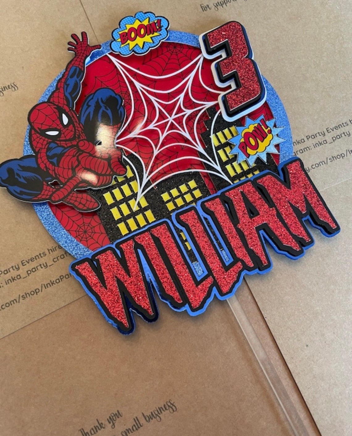 3D Spider Man Cake Topper Spider-man Personalised Handmade - Etsy UK