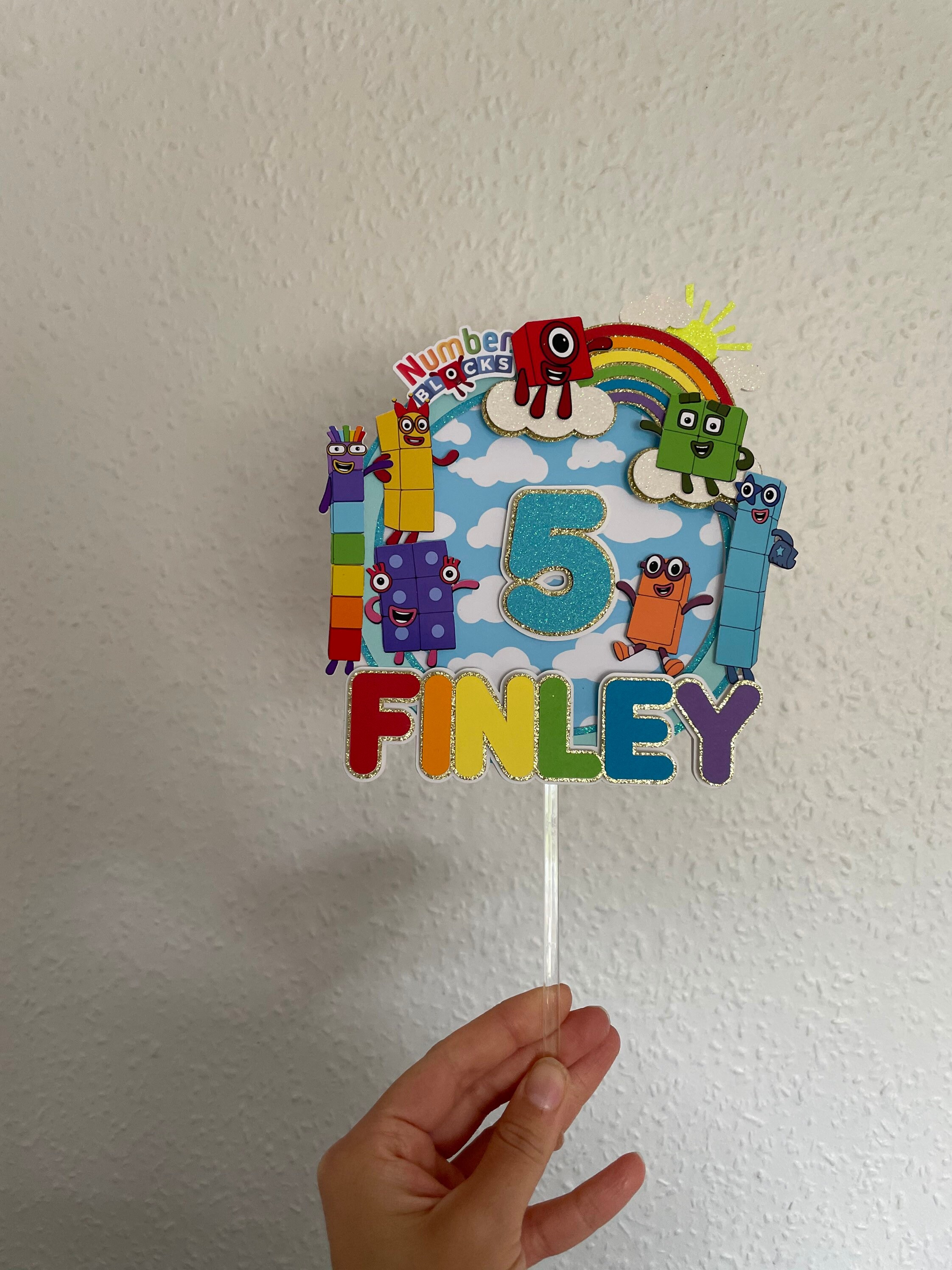 3D Number Block Cake Topper | Numbers Party | Personalised Handmade ...