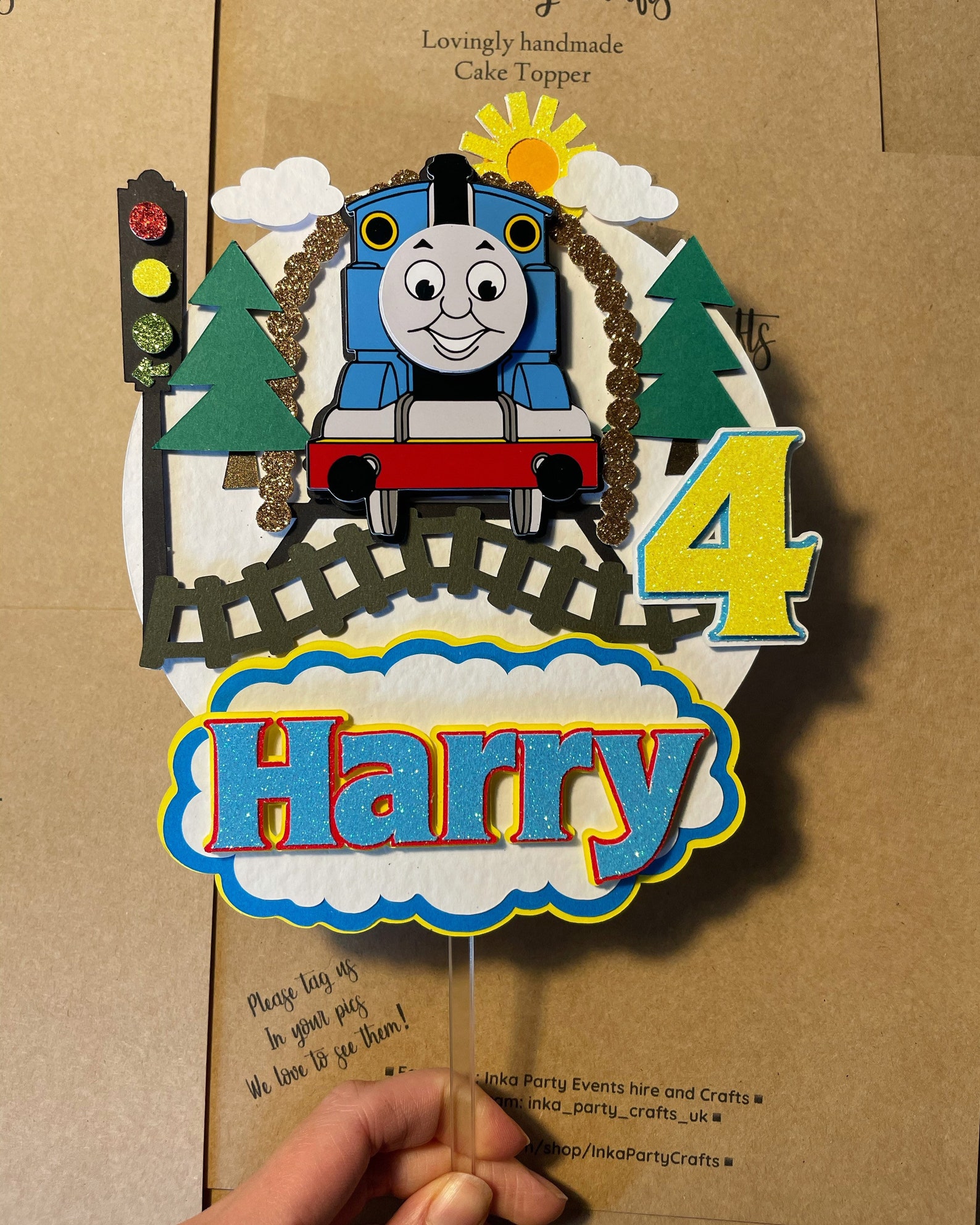 Thomas the Tank Engine Inspired Cake Topper | Thomas Cake Topper ...