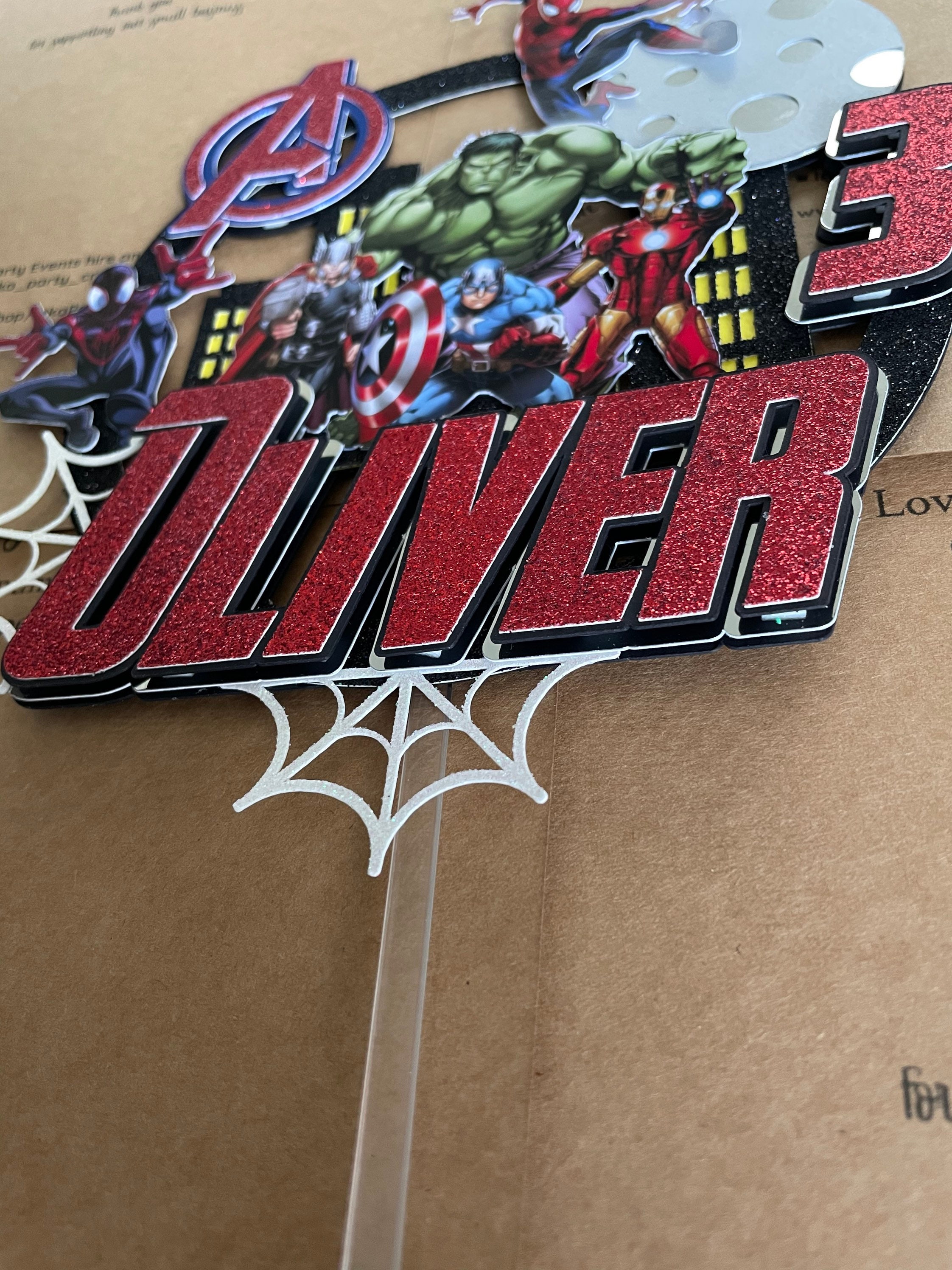 3D Super Heroes Cake Topper Avengers Personalised Handmade - Etsy UK