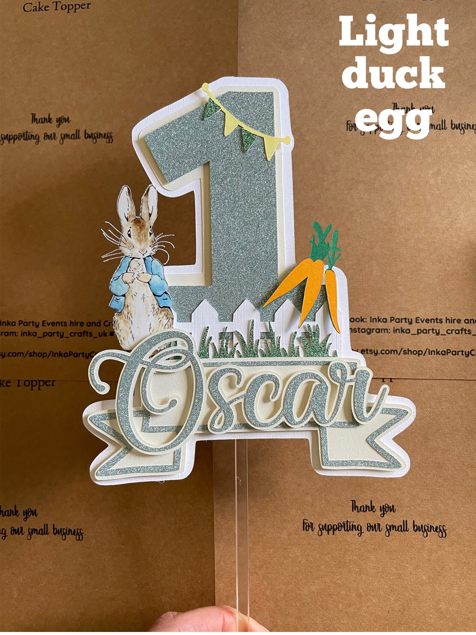 Handmade Peter Rabbit Inspired Cake Topper Peter Rabbit - Etsy UK