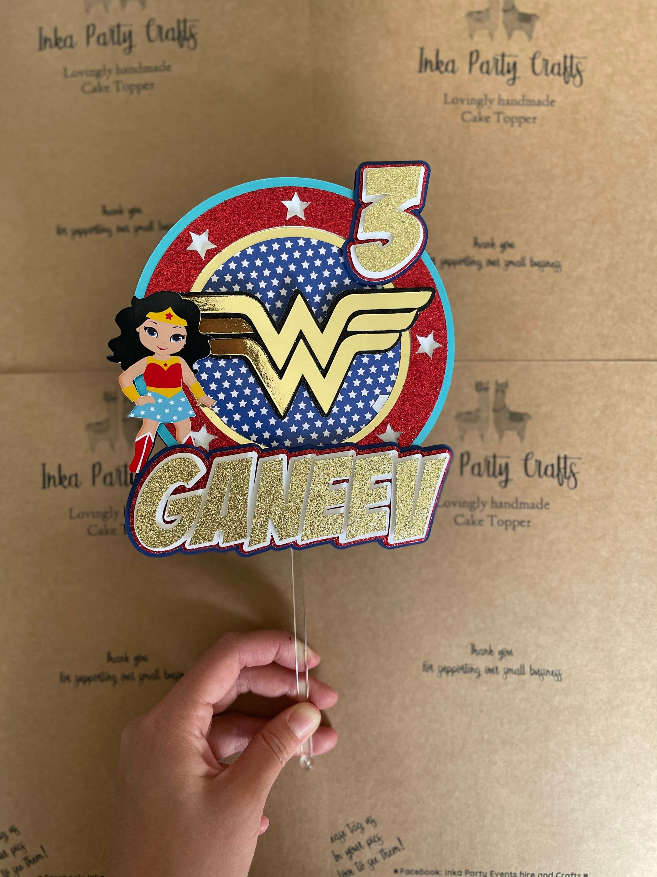 3D Wonder Woman Cake Topper | Avengers | Personalised Handmade ...