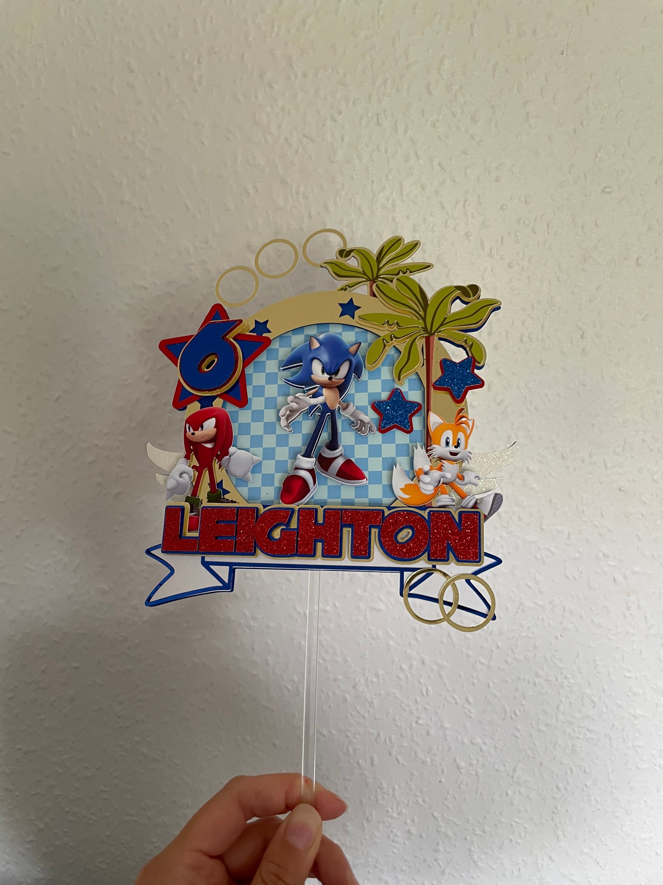 Sonic Hedgehog Inspired Cake Topper | 3D Sonic Cake Topper | Sonic ...