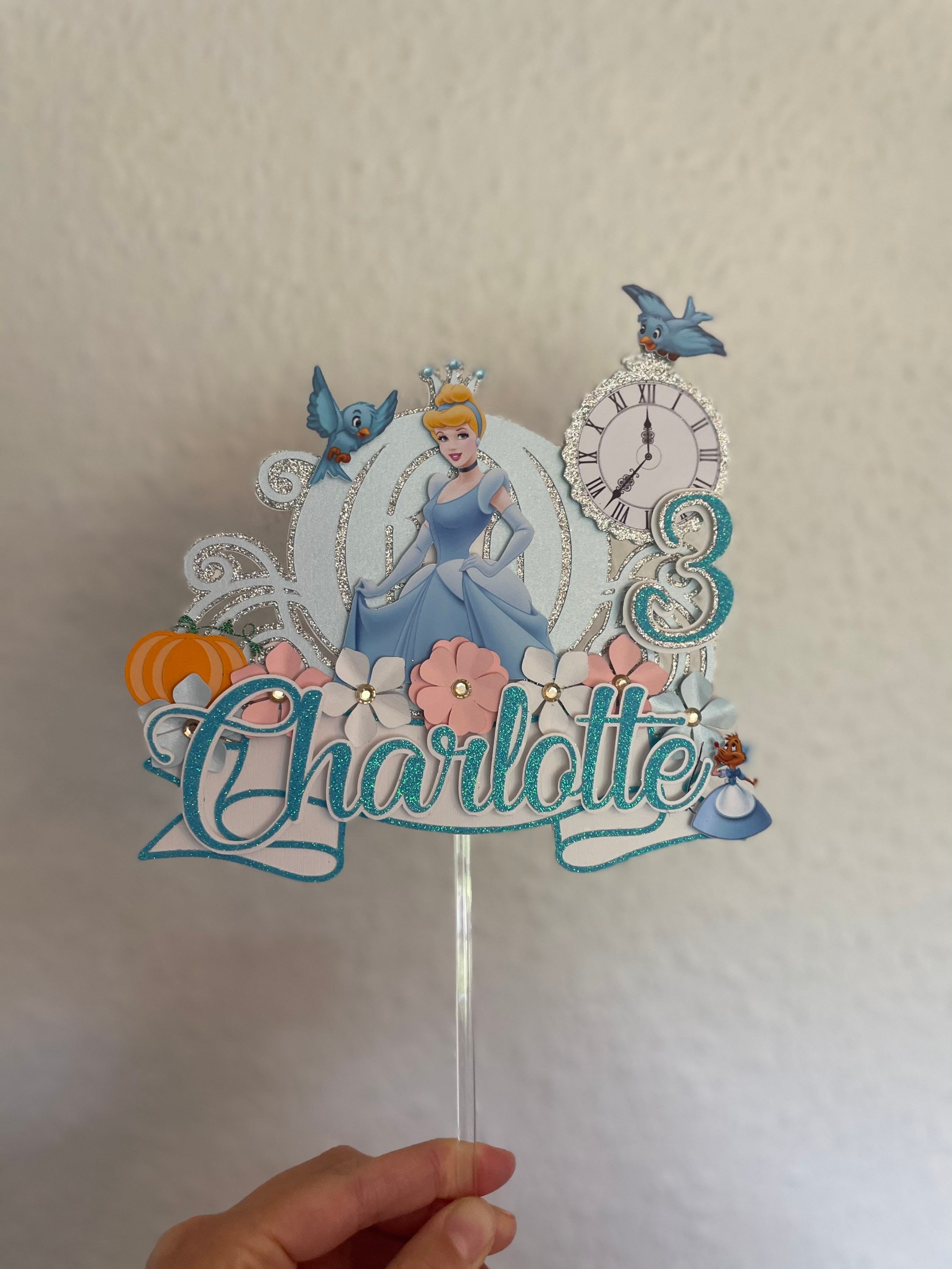 Cinderella Princess Inspired Cake Topper Cinderella - Etsy UK