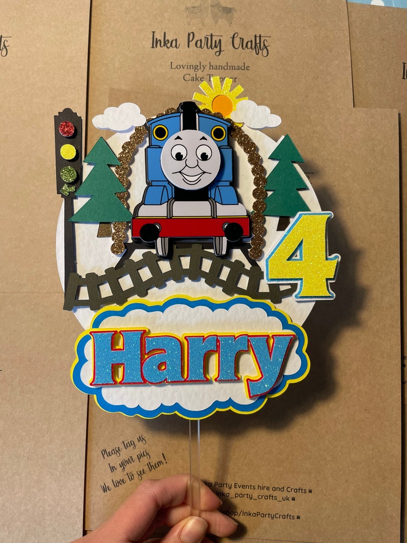 Thomas the Tank Engine Inspired Cake Topper Thomas Cake | Etsy
