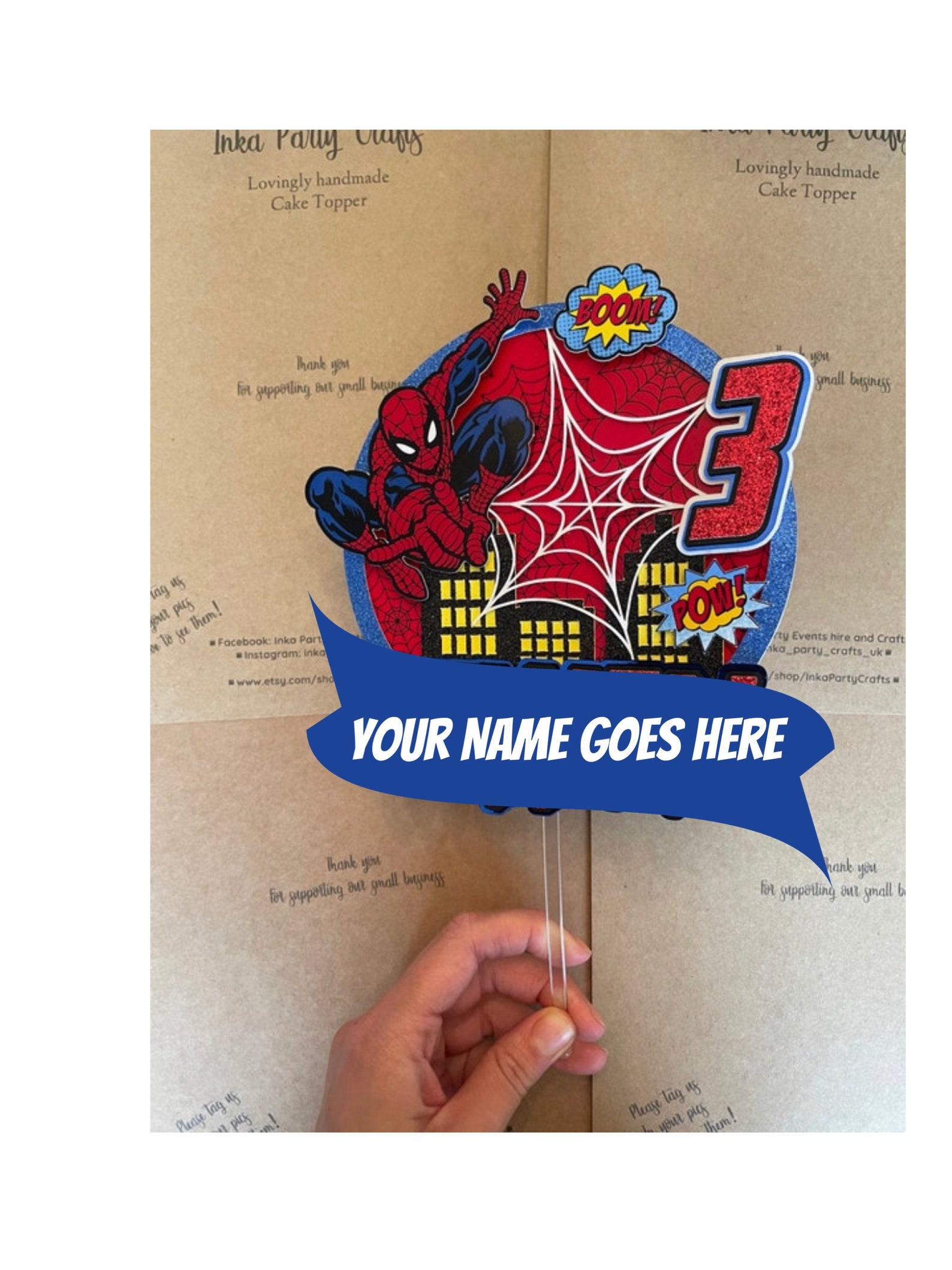 3D Spider Man Cake Topper Spider-man Personalised Handmade | Etsy UK