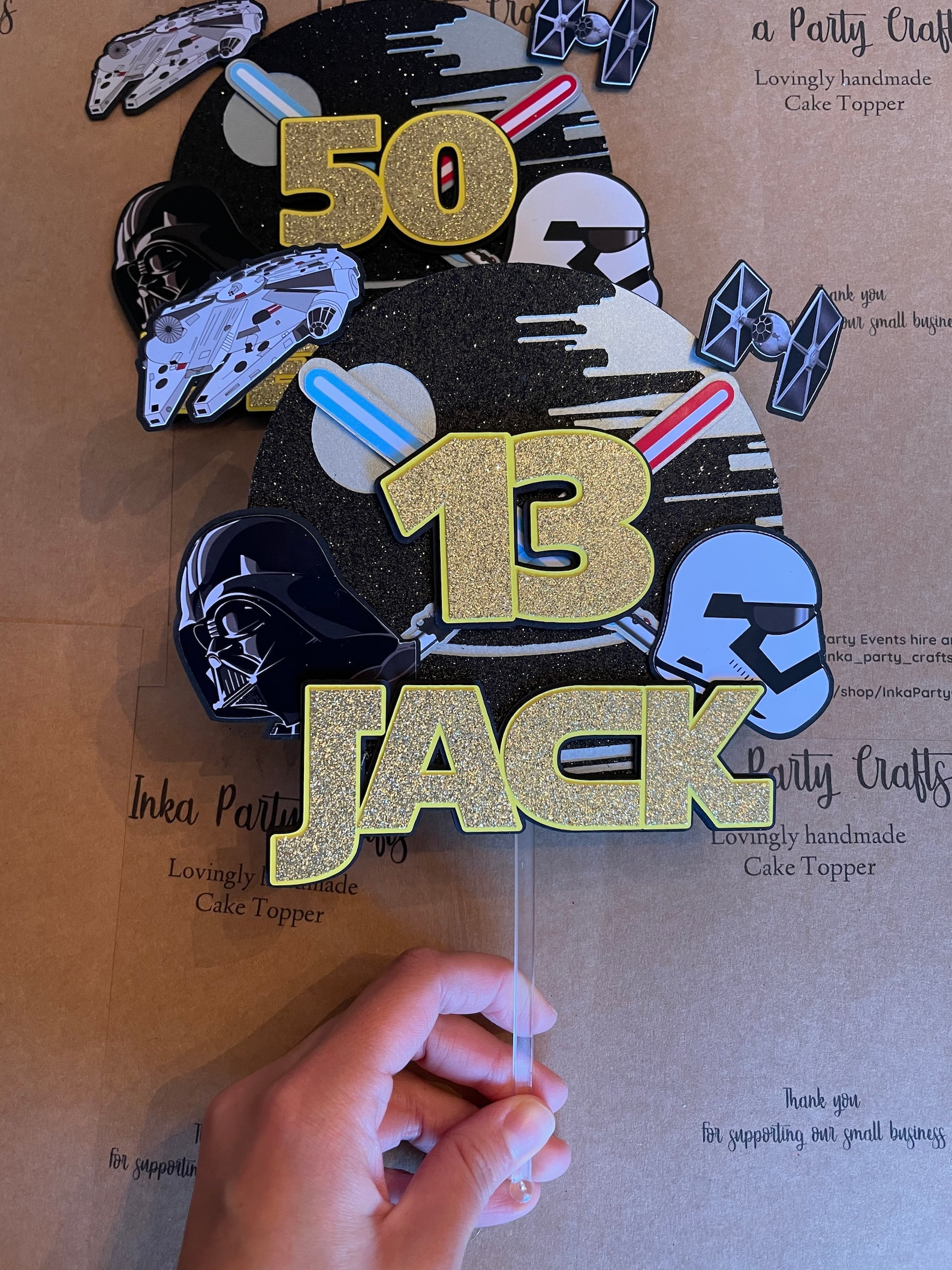 Star Wars Inspired Cake Topper | Handmade | Star Wars Cake Decoration ...