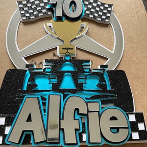 Formula 1 Inspired Cake Topper | Car Racing Cake Topper | Lewis ...