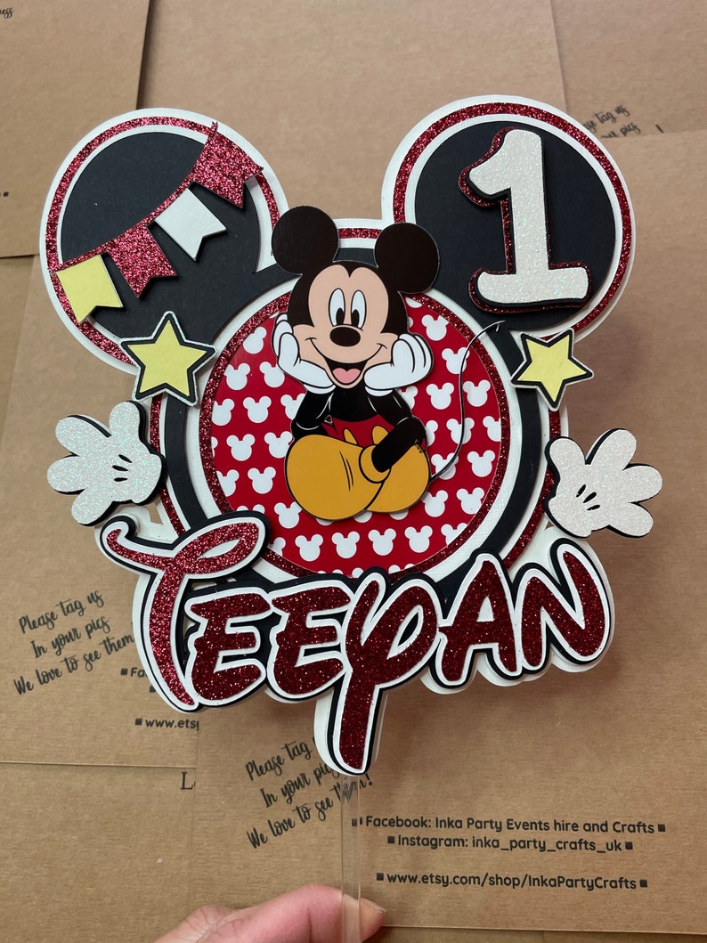 3D Mickey Mouse Cake Topper Minnie Mouse Cake Topper - Etsy