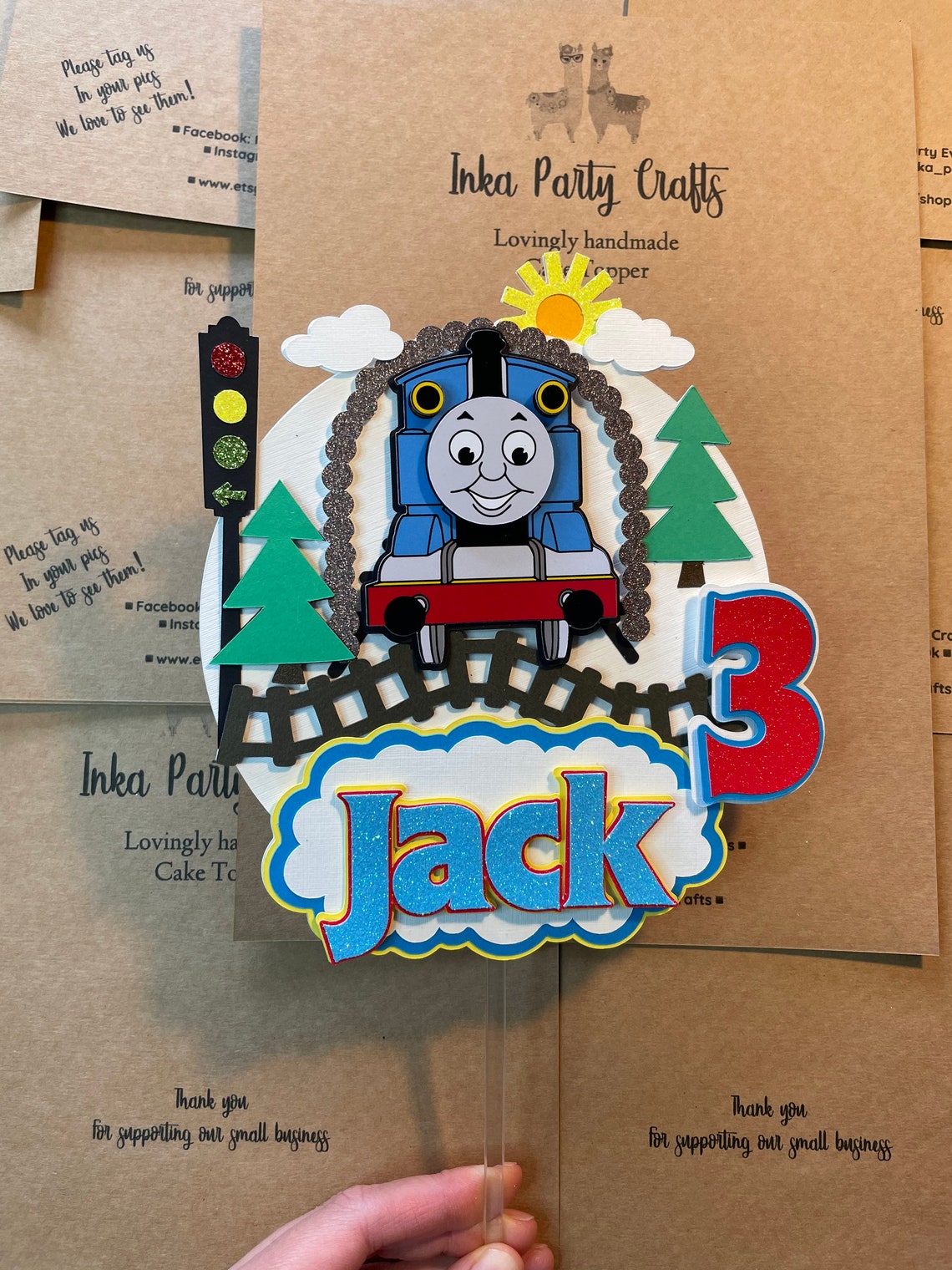 Thomas The Tank Engine inspired cake topper Thomas Cake | Etsy