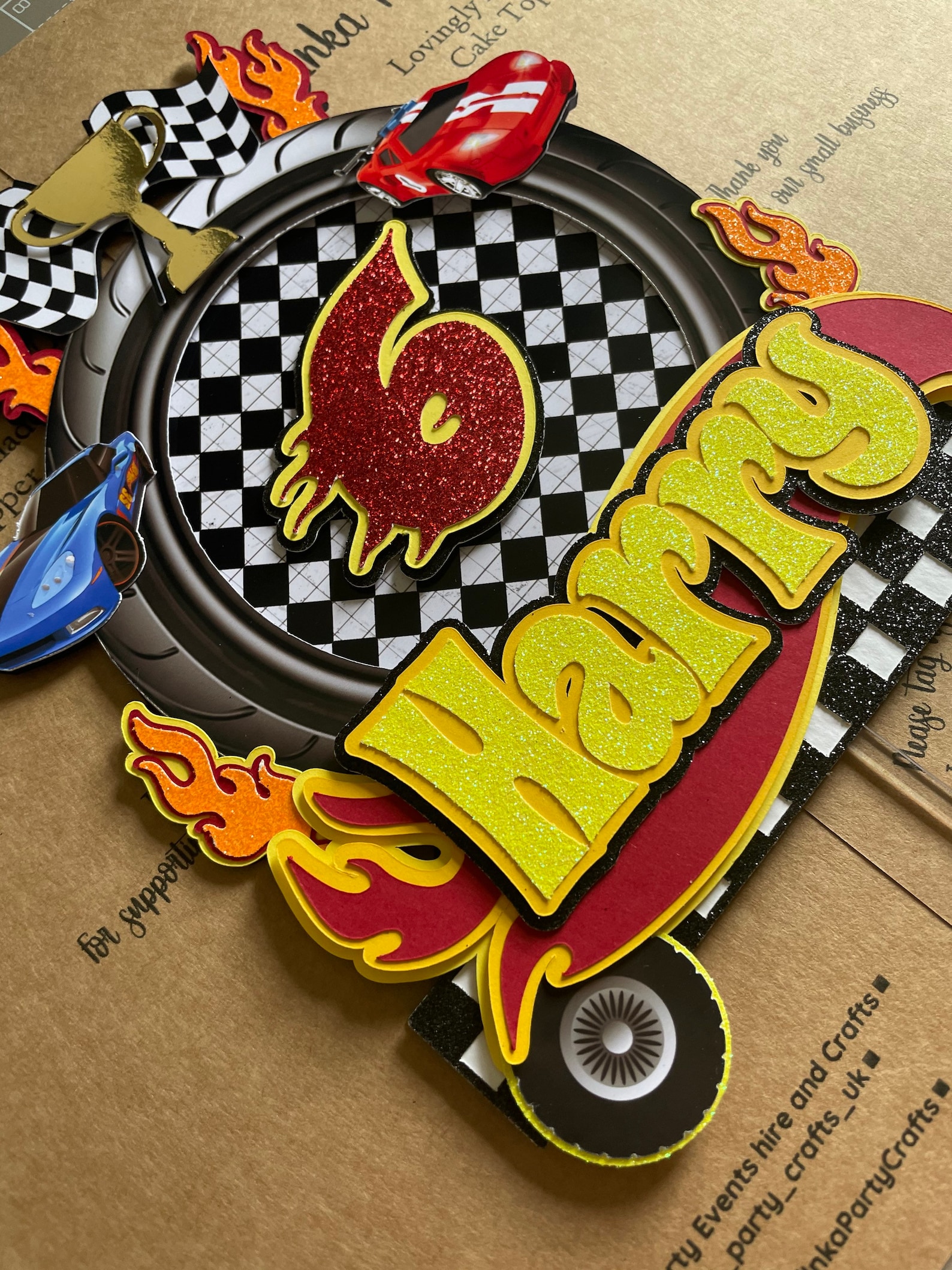 Cars Inspired Cake Topper Wheels Cake Topper Handmade - Etsy