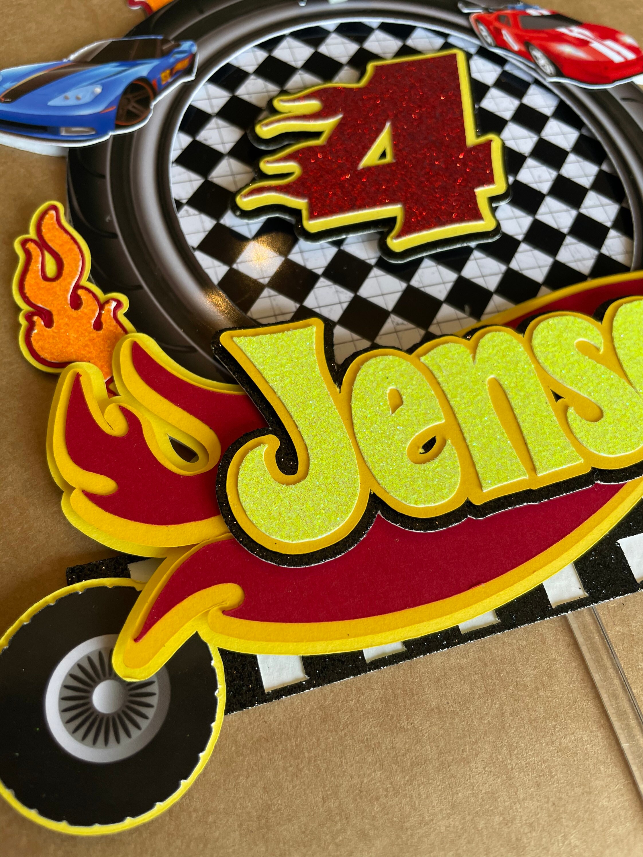 Cars Inspired Cake Topper Wheels Cake Topper Handmade - Etsy