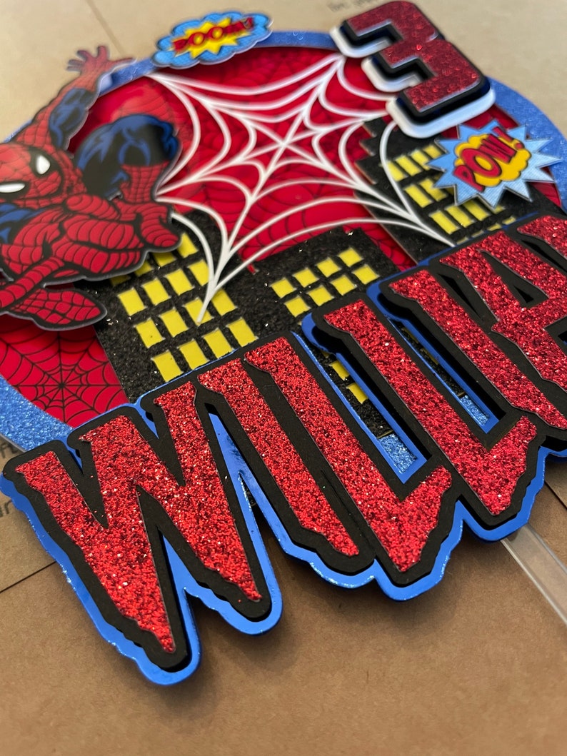 3D Spider Man Cake topper Spider-Man Personalised | Etsy