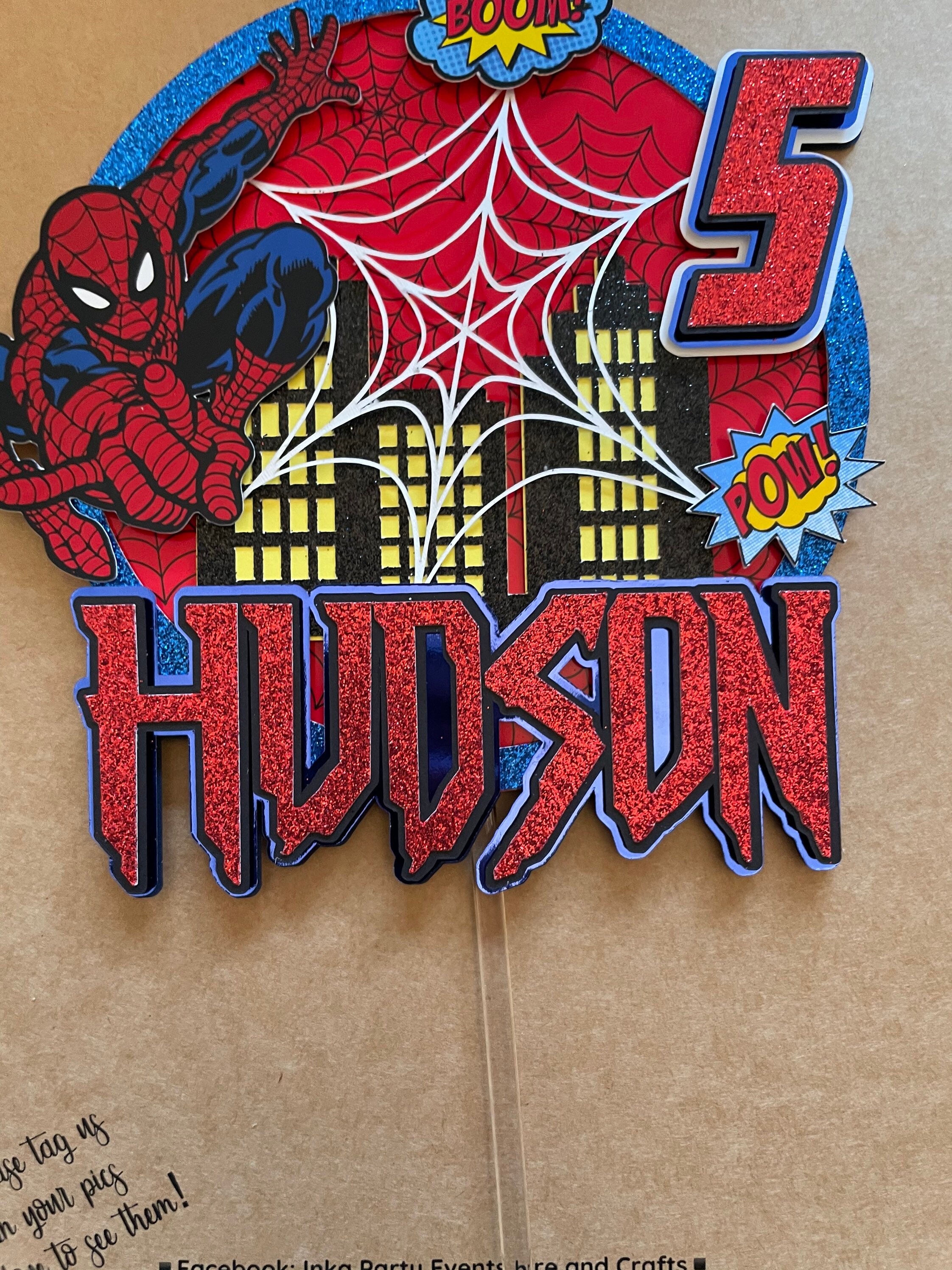 3D Spider Man Cake Topper | Spider-man | Personalised Handmade ...