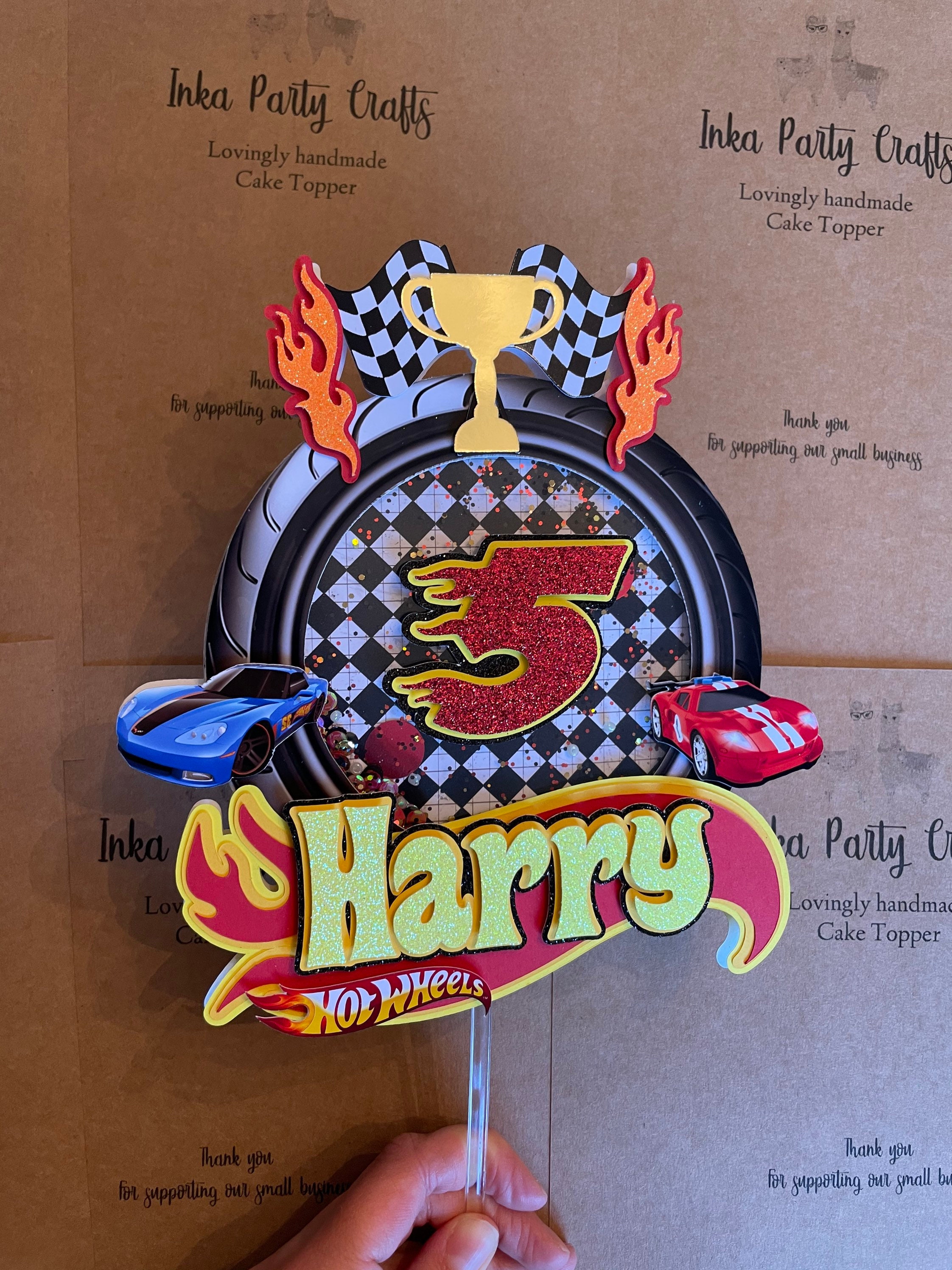 Cars Inspired Shaker Cake Topper Wheels Cake Topper | Etsy UK