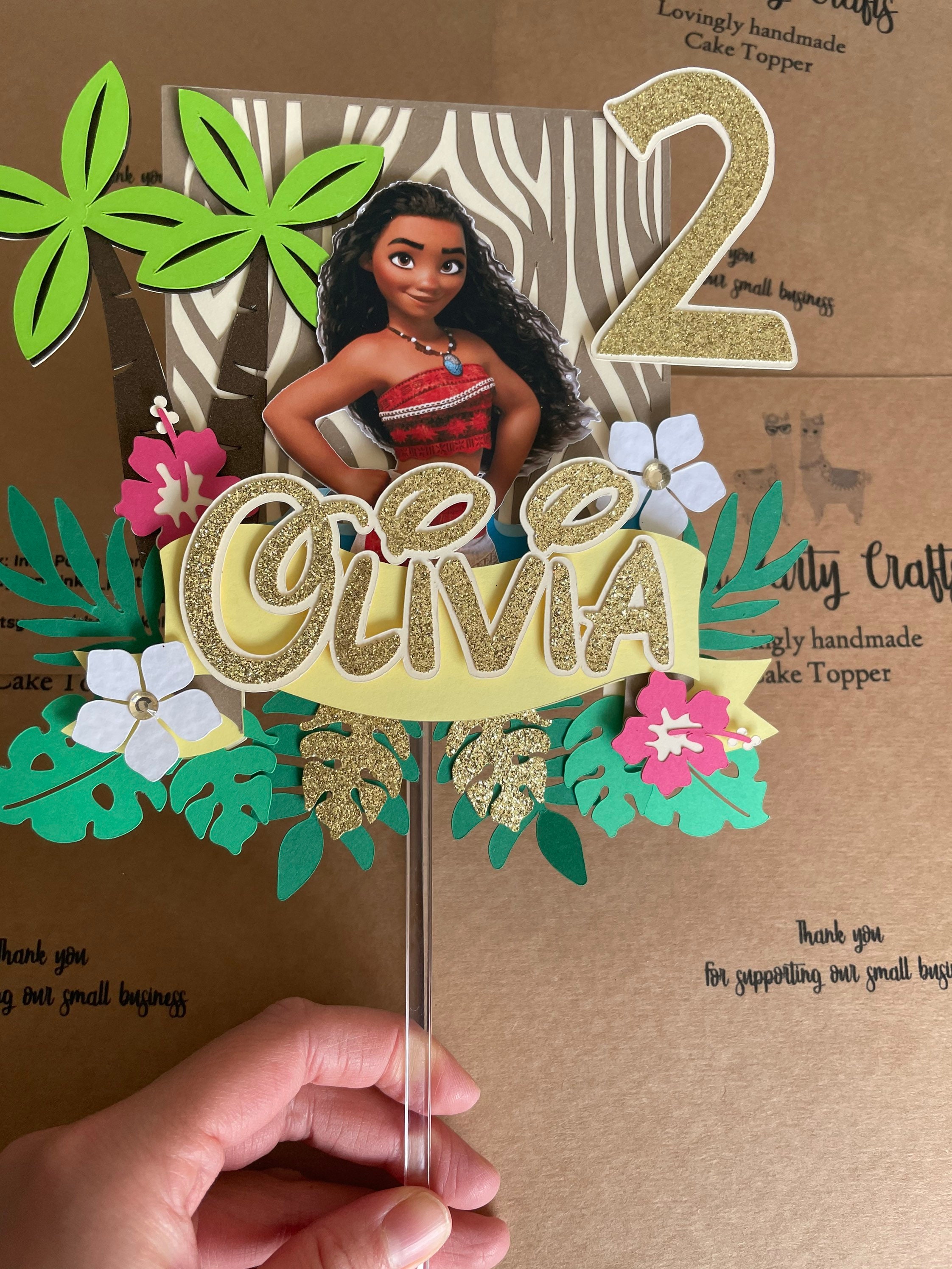 Moana Inspired Cake Topper 3D Moana Cake Topper Birthday - Etsy UK