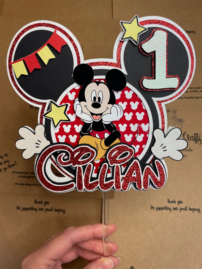 3D Mickey Mouse Cake Topper Minnie Mouse Cake Topper - Etsy UK