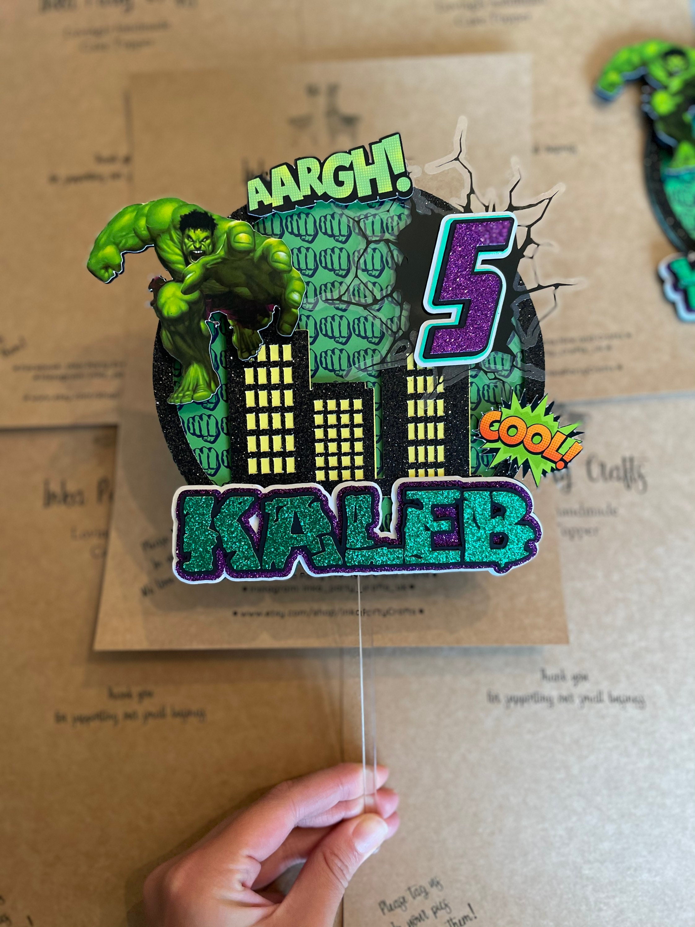 3D Incredible Hulk Cake Topper Hulk Smash Personalised | Etsy UK