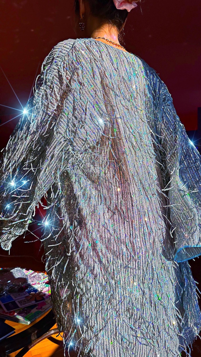 Studio 54 Outfit, Mens Disco Outfit, Festival Outfit Men, Sequin Kimono ...