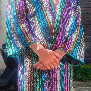 Pride Rainbow Kimono, Pride Rainbow Jacket, Pride Jacket, Pride Sequin ...