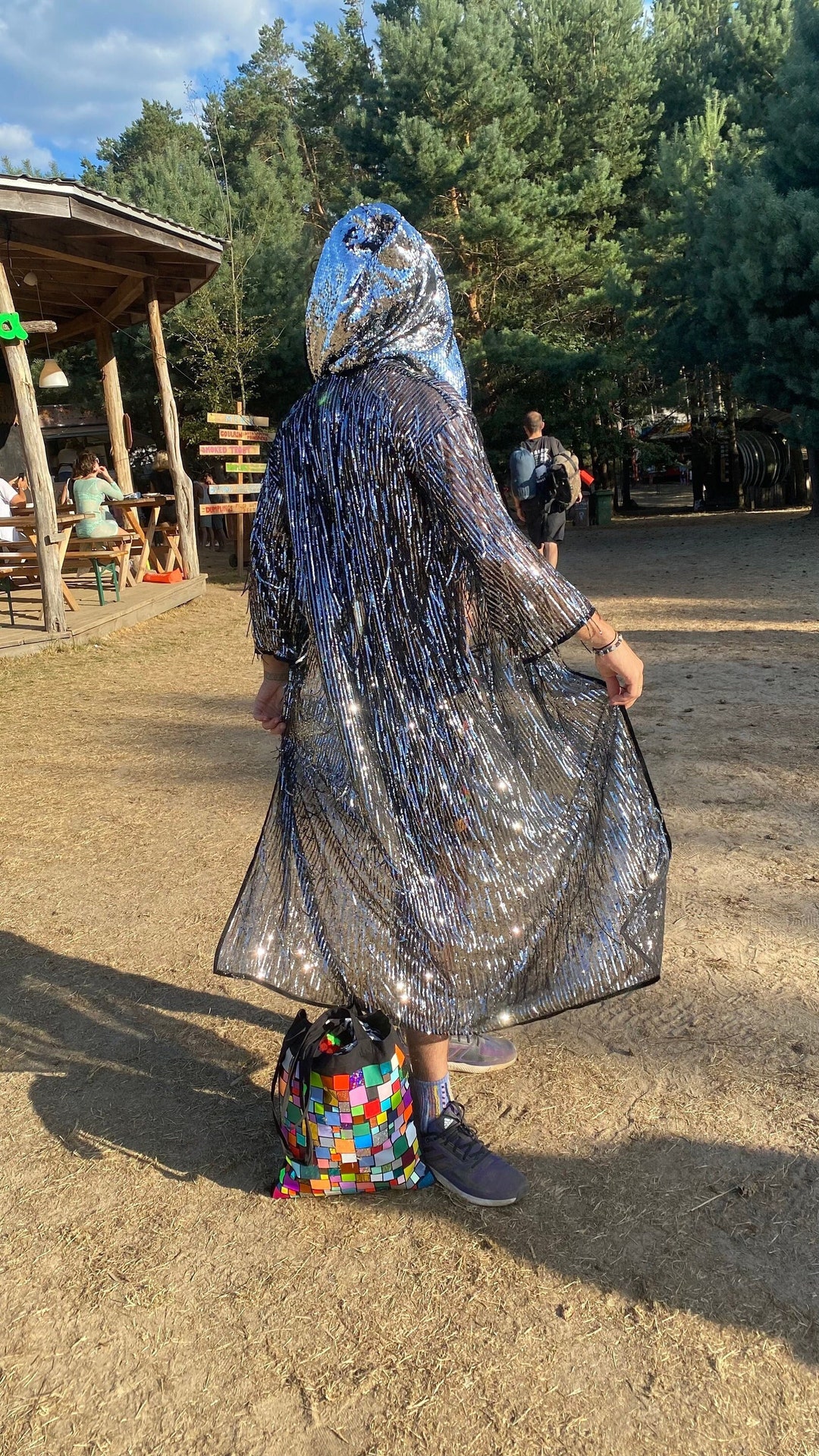 Silver Rain Drops Silver Sequin Cape Silver Tinsel Jacket Silver Fringe ...