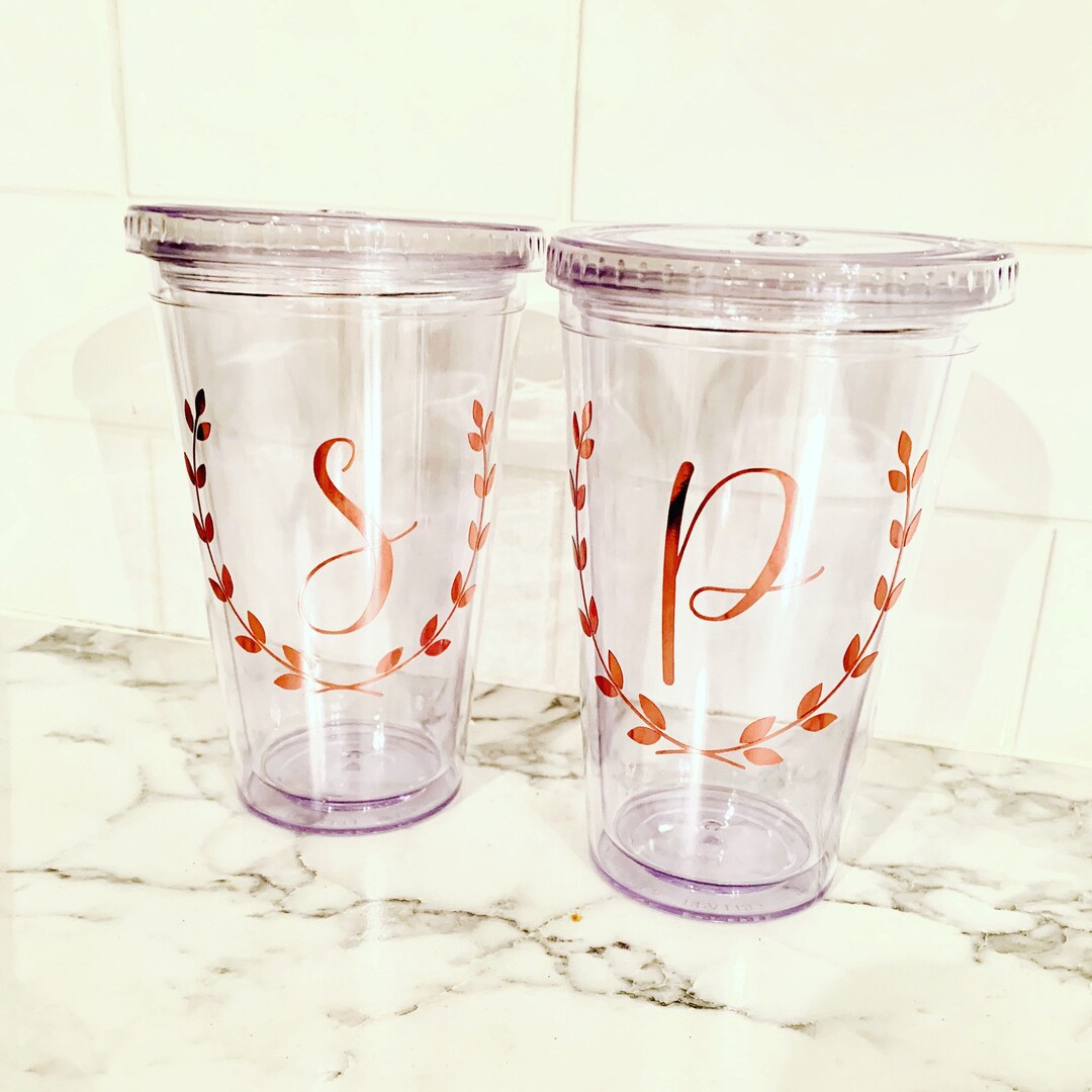 Monogram Tumbler, Custom Monogram Tumbler, Bridesmaid Gift ...