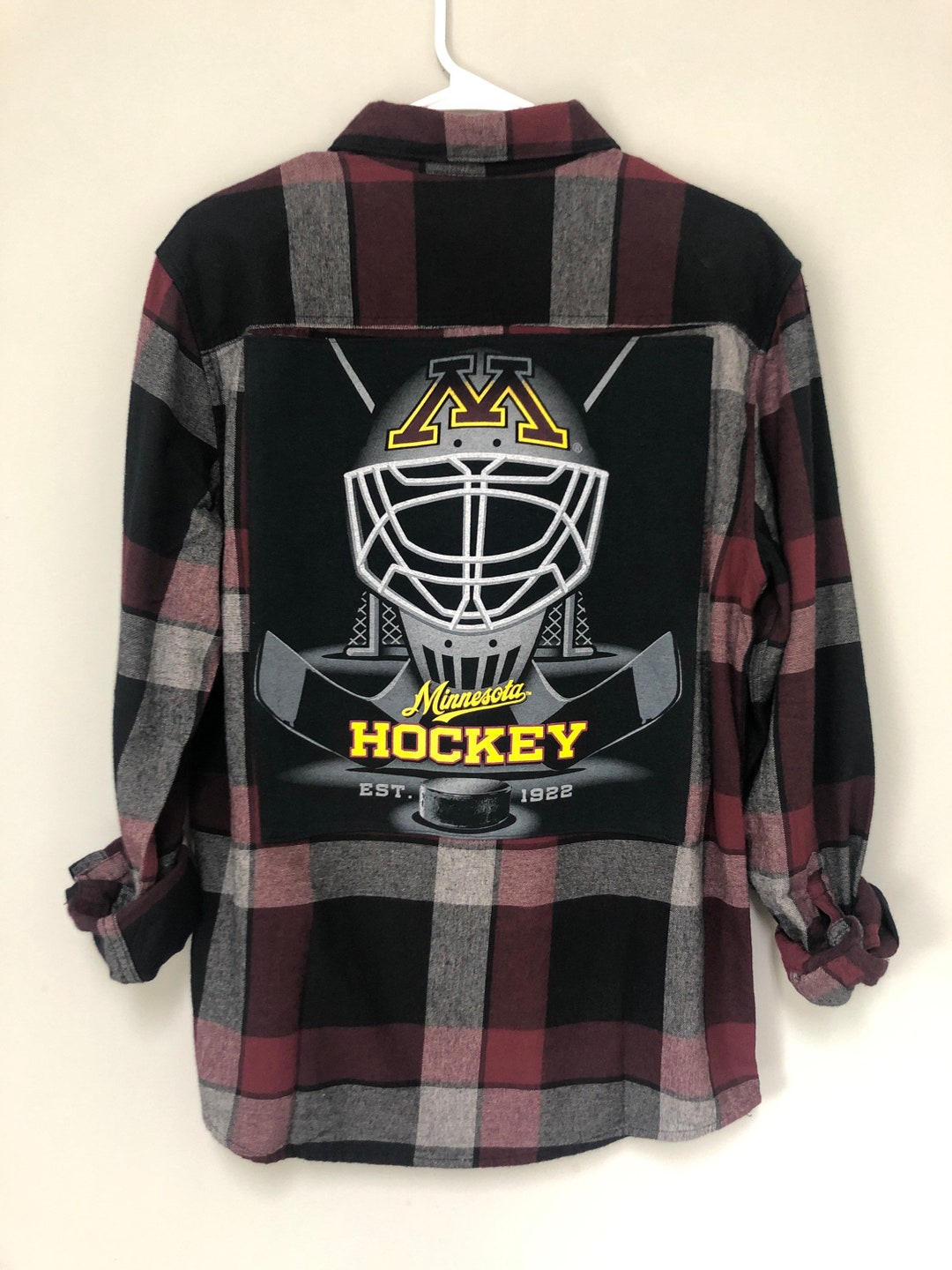 University of Minnesota Hockey Upcycled Flannel - Etsy