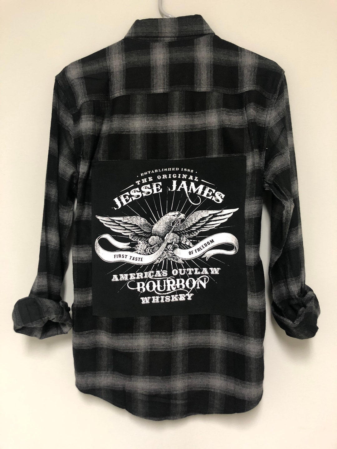 Jesse James Whiskey Upcycled Flannel - Etsy