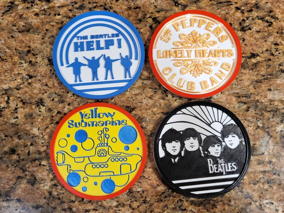Beatles Coaster Set - Etsy