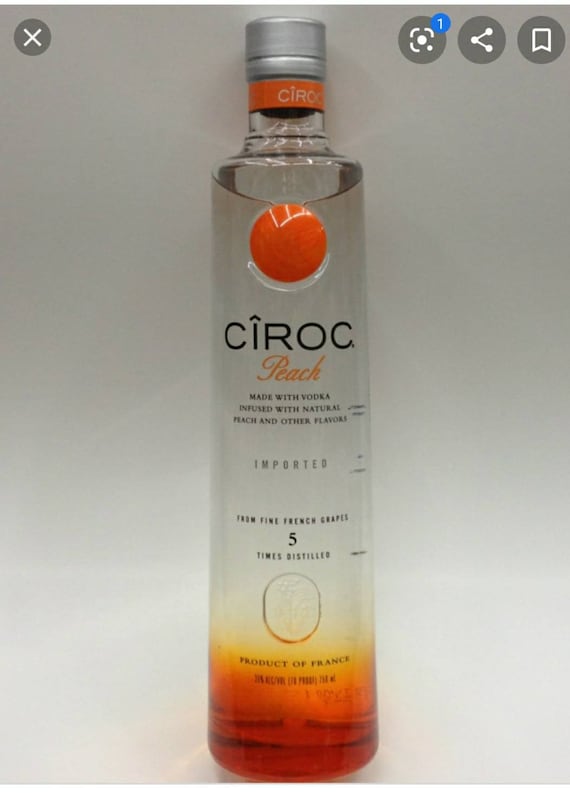 1 or 3 or 6 Empty Ciroc Peach Flavor Liter Bottles | Etsy