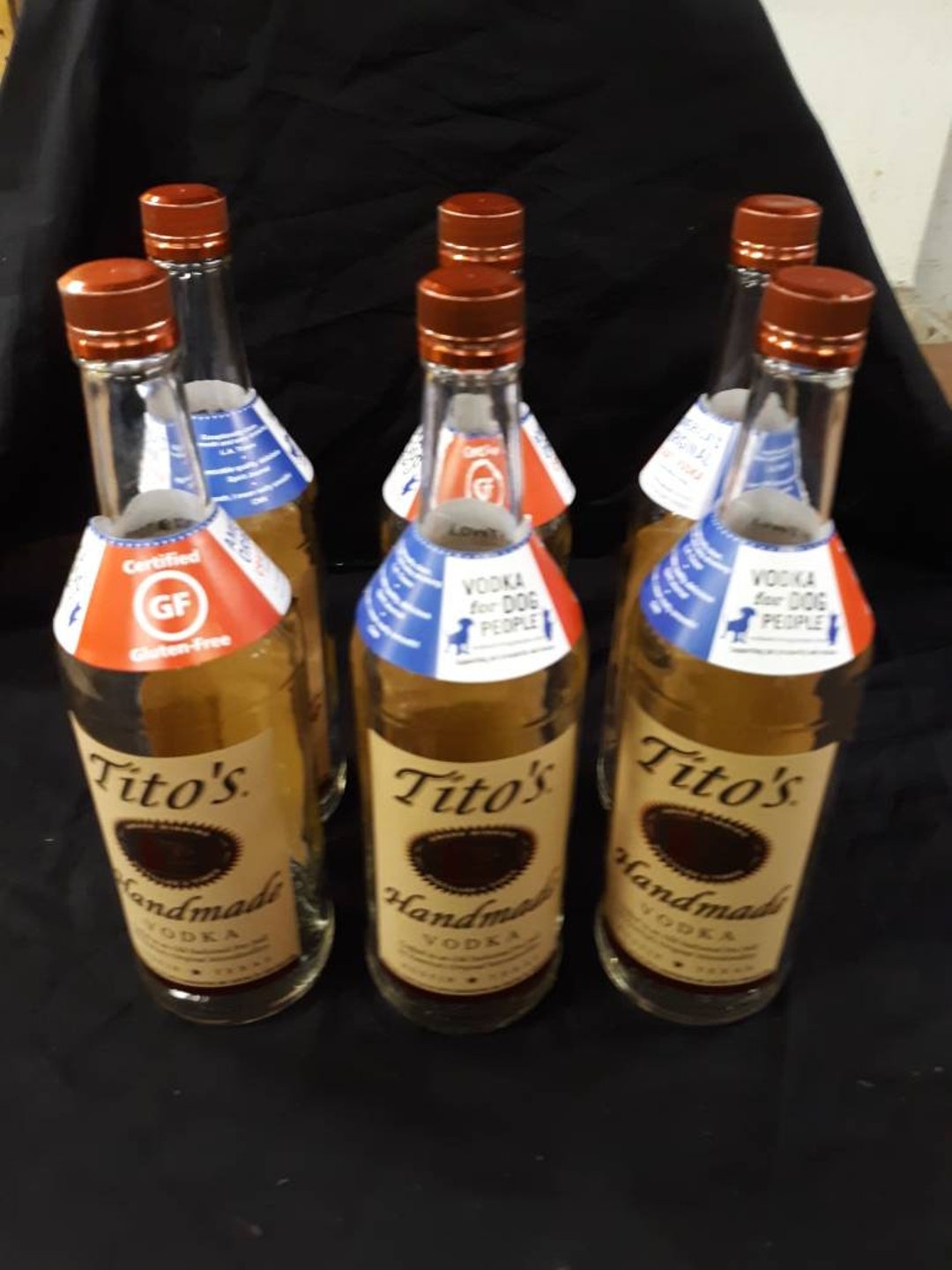 1 or 3 or 6 or 12 Empty Titos Vodka Liter Bottles With Caps - Etsy