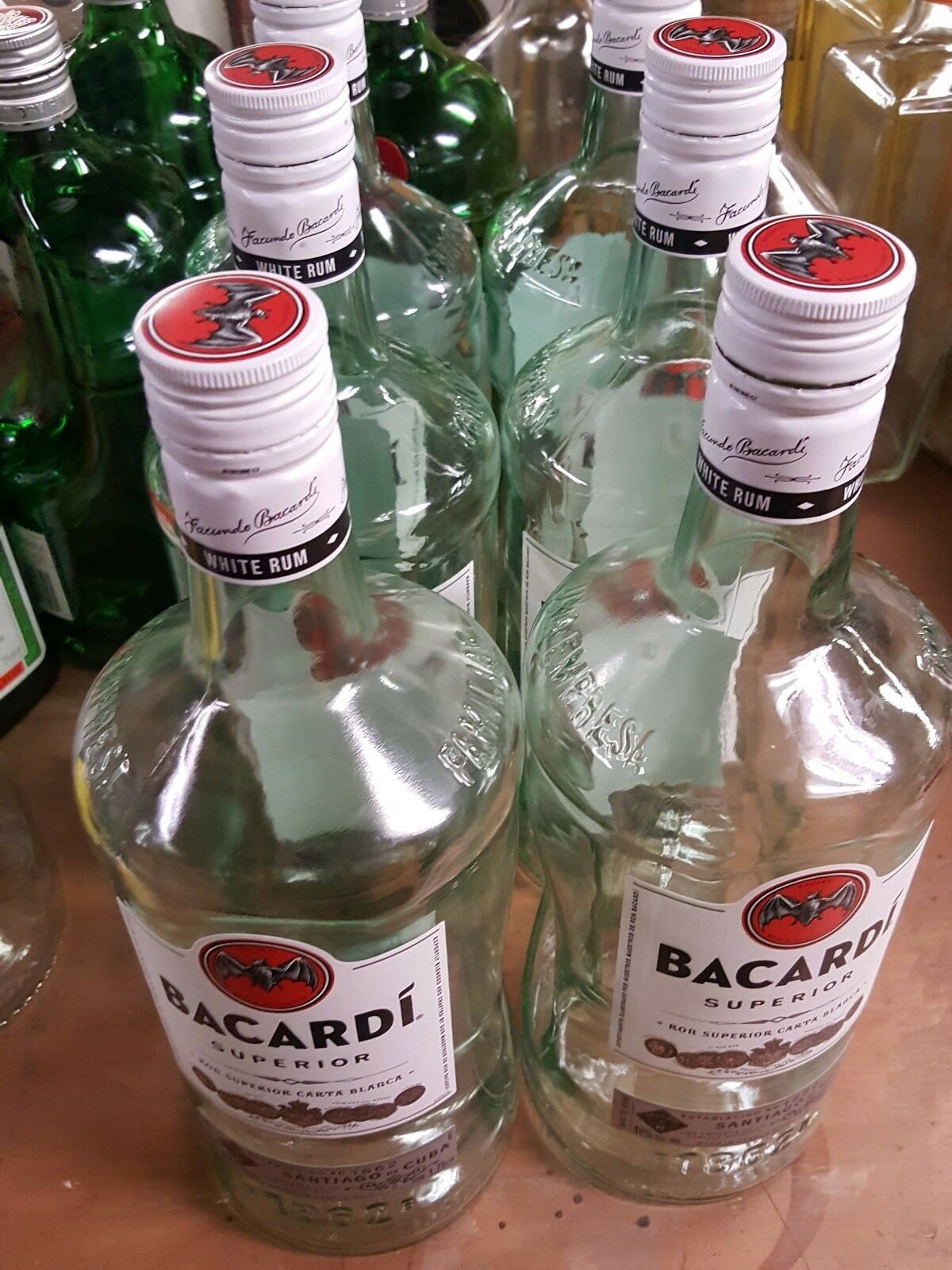 1 or 3 or 6 Empty Bacardi Bottle 1.75 Liter - Etsy