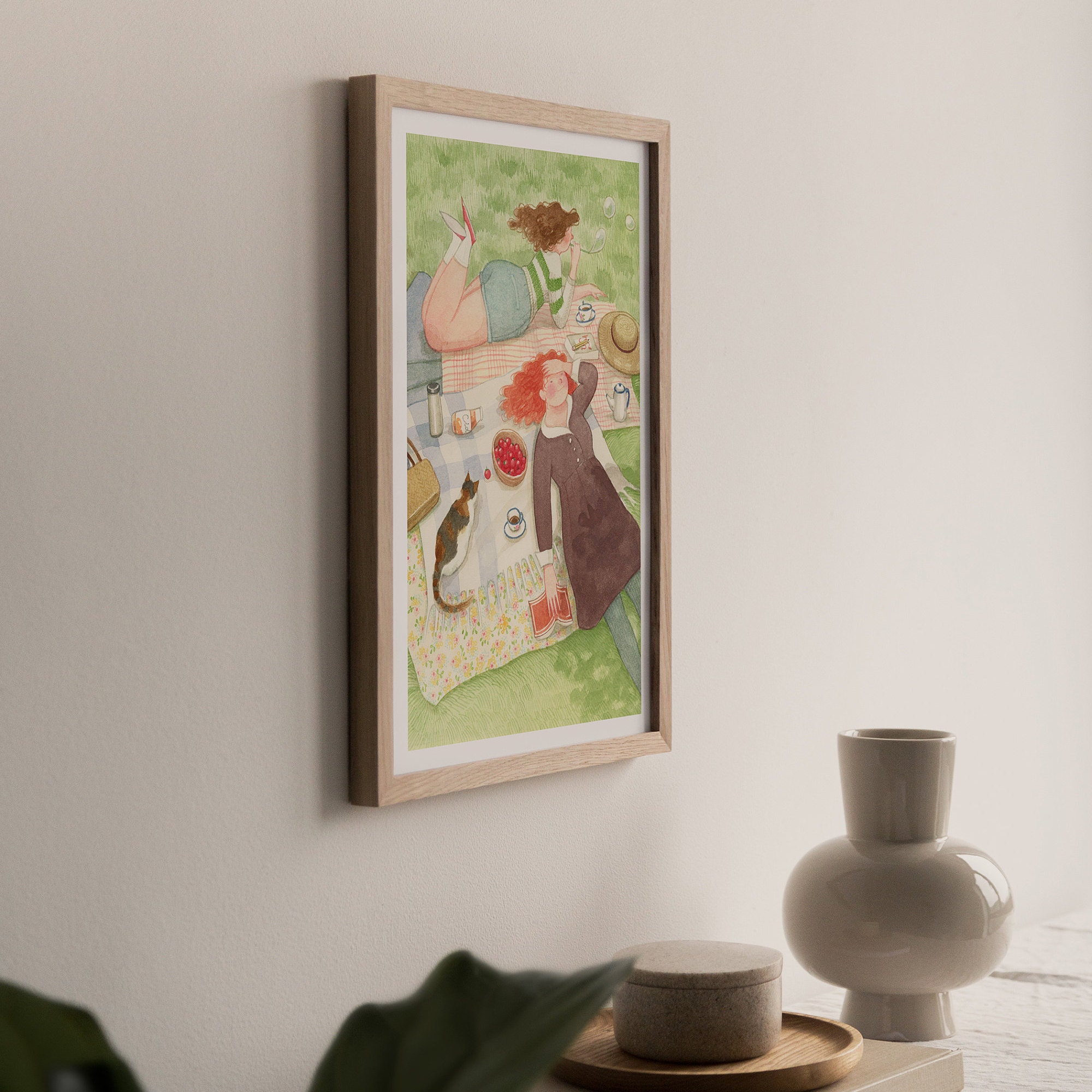 Picnic Day, Printable Artwork, Illustration Print, Home Decor - Etsy