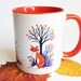 Autumn Fox Mug Orange Fall Mug With a Cute Fox Illustration - Etsy