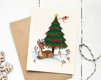 Rudolph the Red Nosed Reindeer Card - Etsy
