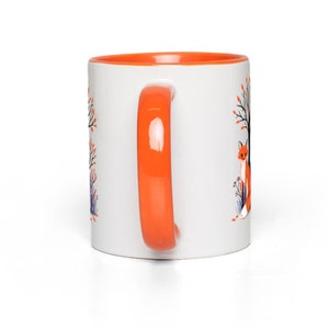 Autumn Fox Mug Orange Fall Mug With a Cute Fox Illustration Animal Art ...