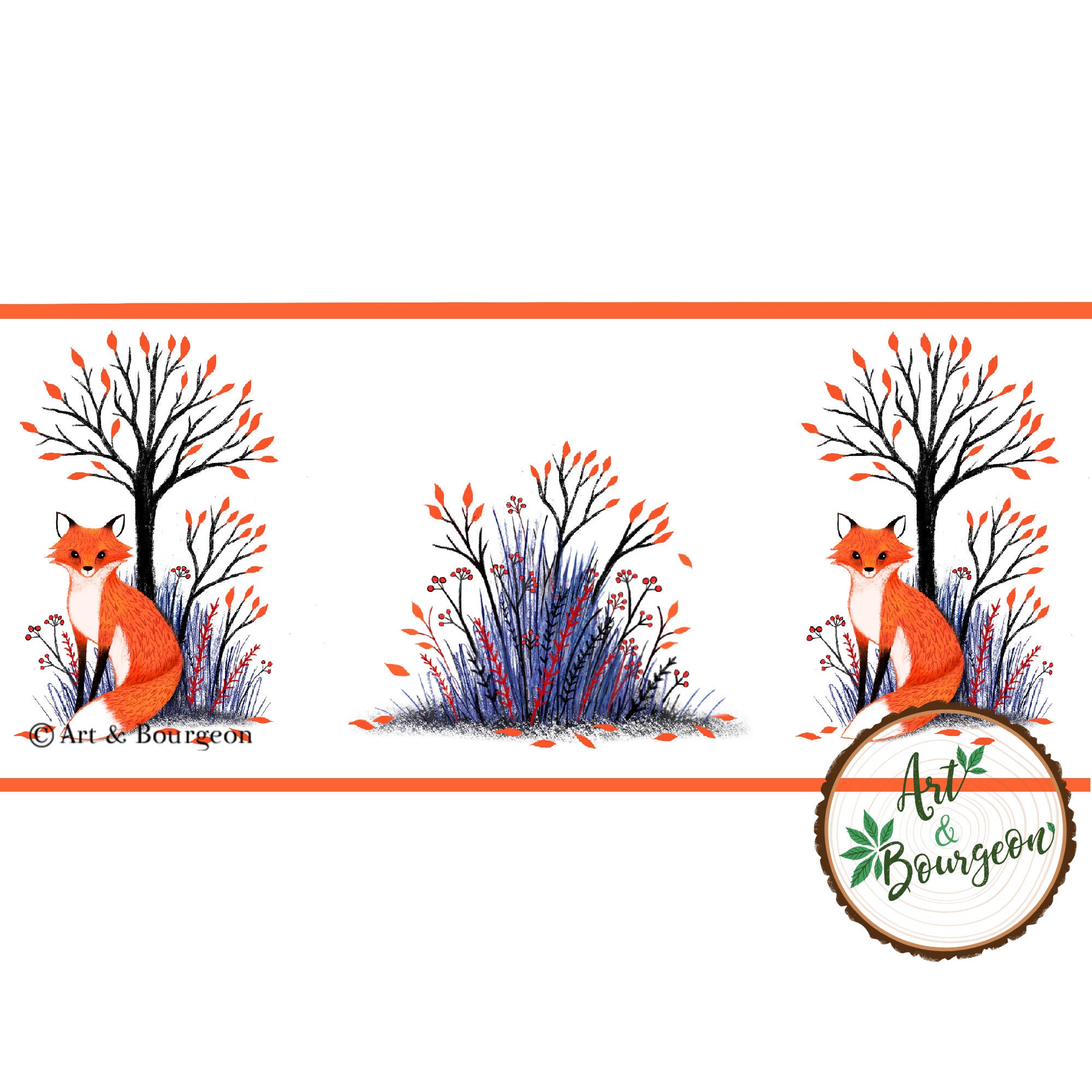 Autumn Fox Mug Orange Fall Mug With a Fox Illustration - Etsy