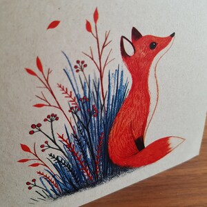 Fox Greeting Cards Birthday Gift Thank You Card Autumn Gift Fall Lovers ...