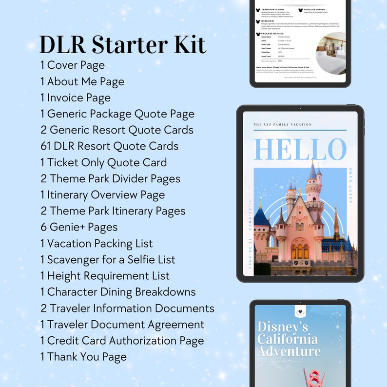 The Most Magical Travel Agent Client Starter Kit, DLR Travel Agent ...