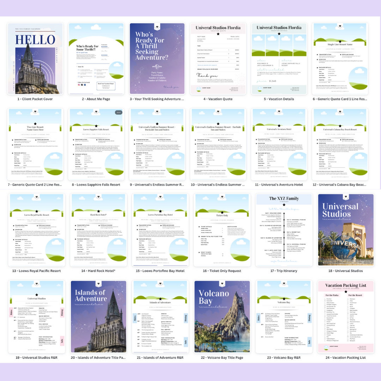 Universal Studios Orlando Travel Agent Client Starter Kit, Universal ...