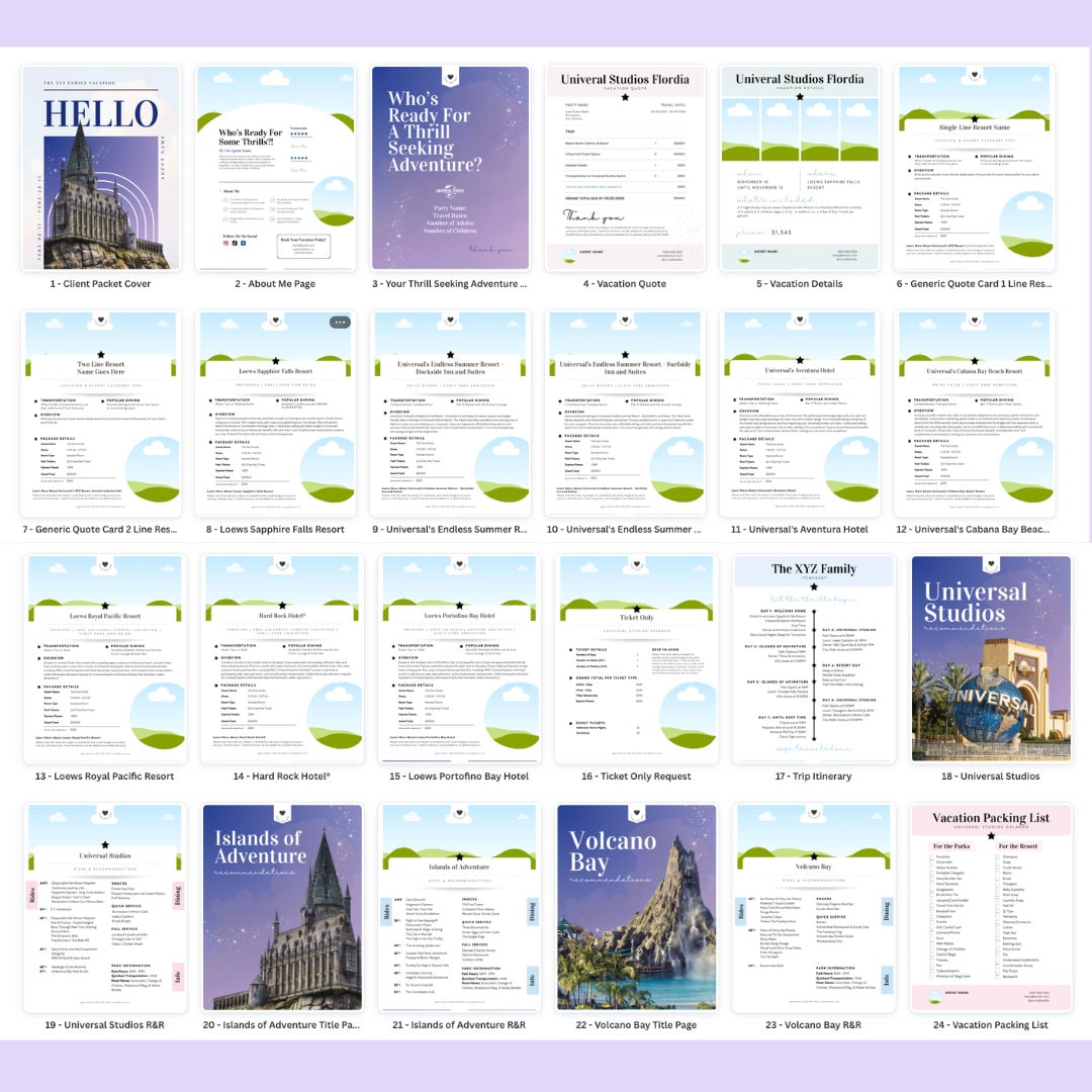 Universal Studios Orlando Travel Agent Client Starter Kit, Universal ...