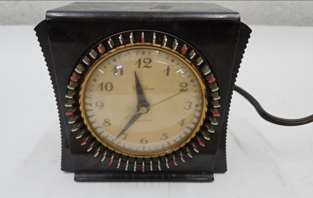 Telechron Selector Mantle Clock Timer 1940s Bakelite 8H55 Art Deco - Etsy