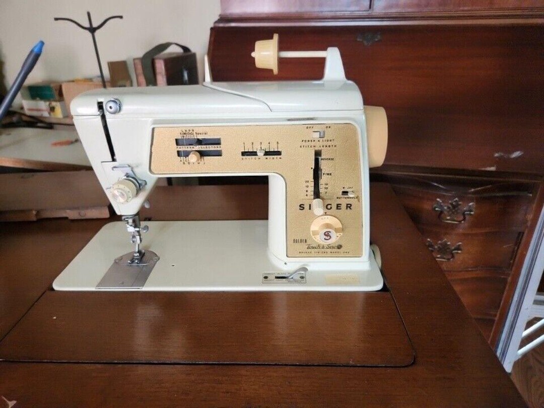Singer Touch & Sew Deluxe Zig Zag Model 640 Sewing Machine Pedal Works ...