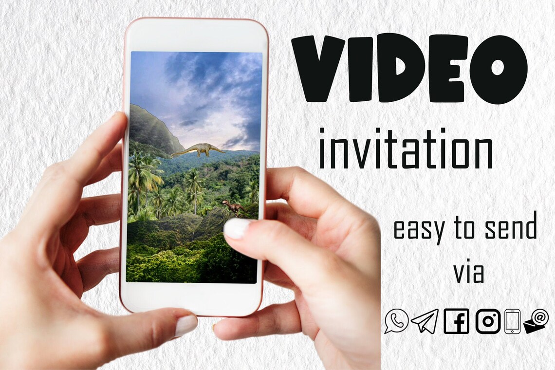 VIDEO Invitation Animated Invitation Dinosaurs Invite for | Etsy