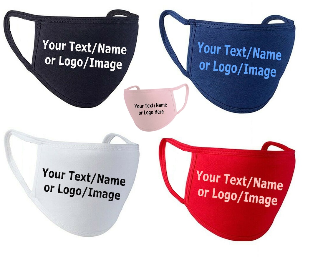 Customised Face Mask With Your Logo or Text, Washable/reusable Face ...