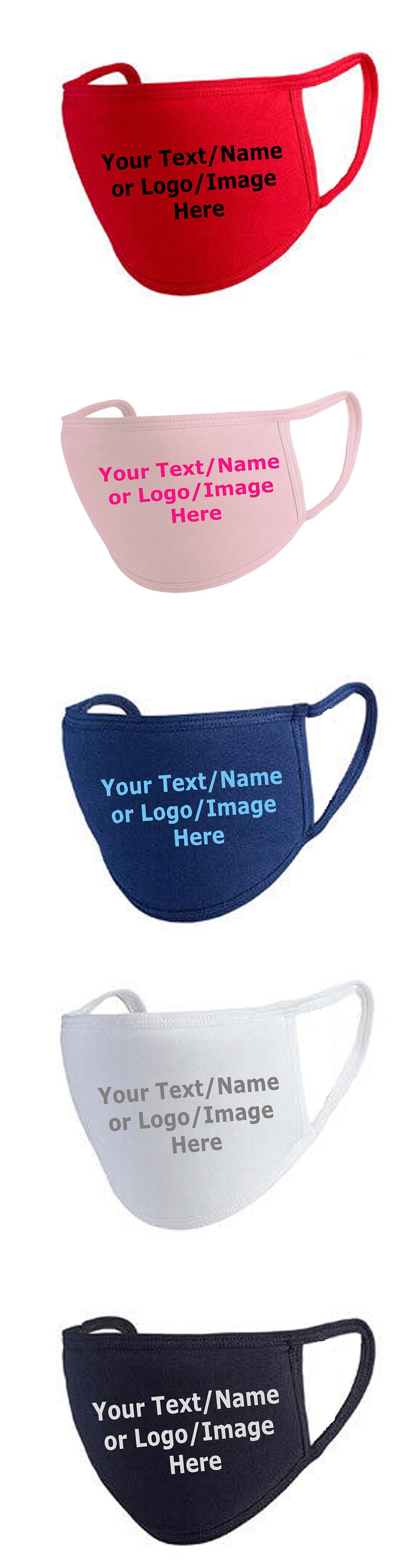 Customised Face Mask With Your Logo or Text Washable/reusable | Etsy
