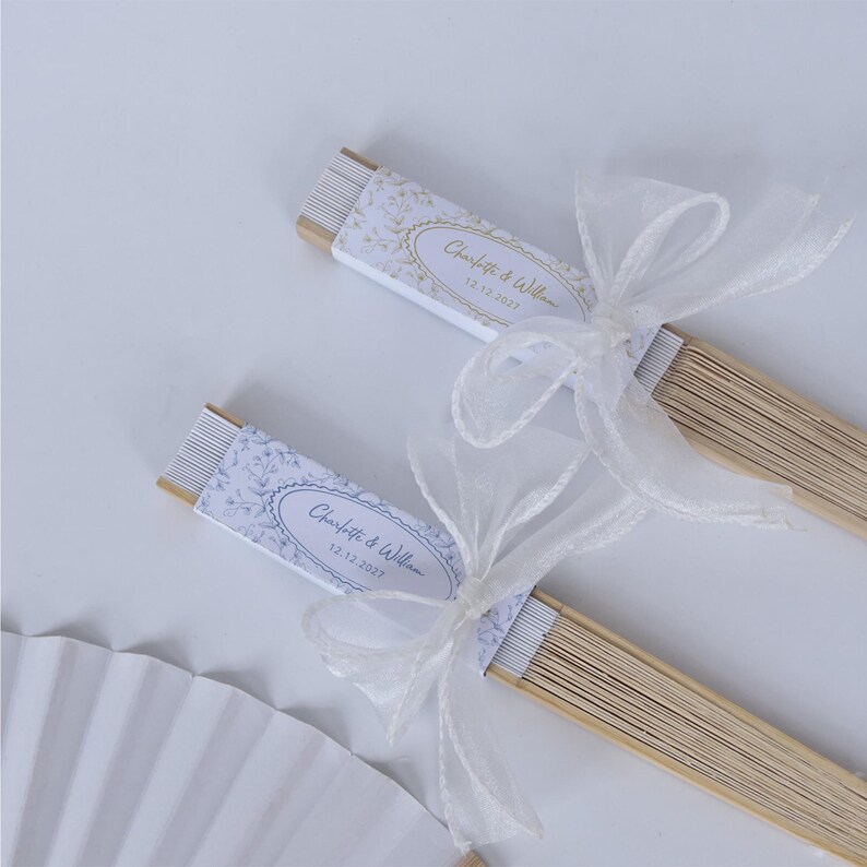 Botanical Paper Hand Fan With Sleeve – Vintage Americana Wedding Favor ...