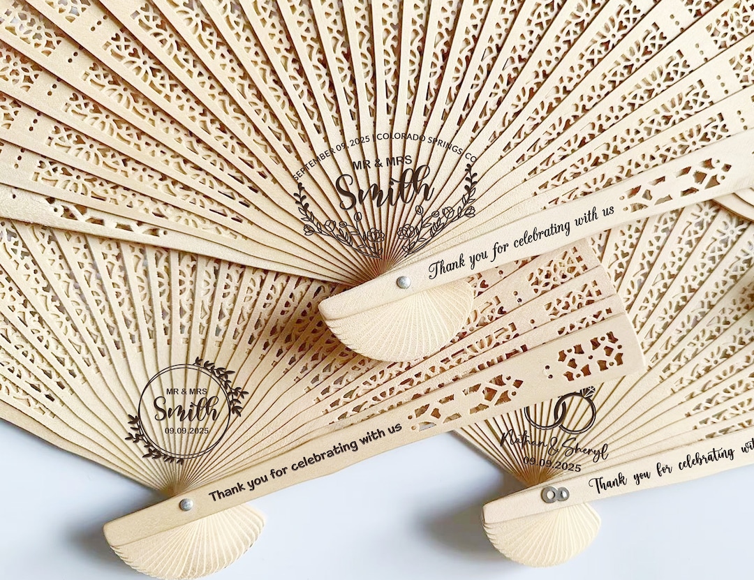 Wedding Fans Set Bulk Wedding Fans Custom Rustic Fans Wedding Favors ...