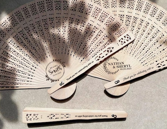 Personalized wedding fans in bulk store