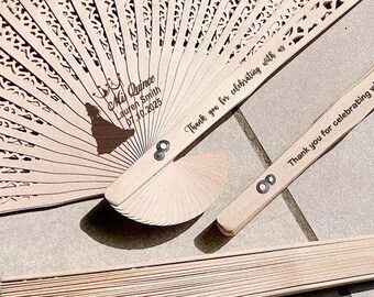 Quinceañera Favor Fans Personalized Birthday Party Fans in Bulk Sweet ...